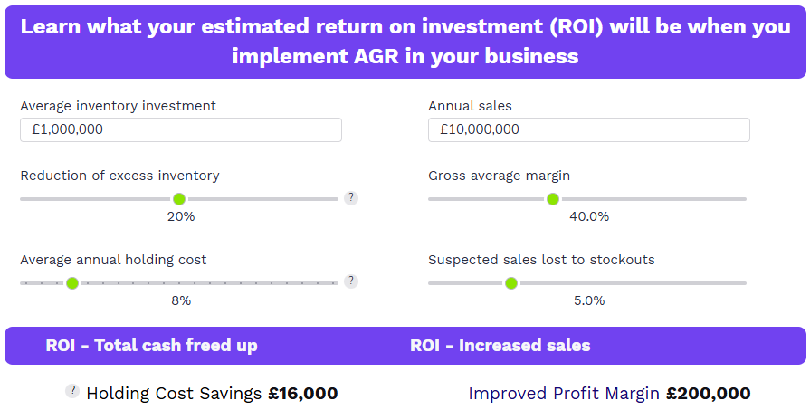 Inventory Optimisation System ROI Calculator From AGR